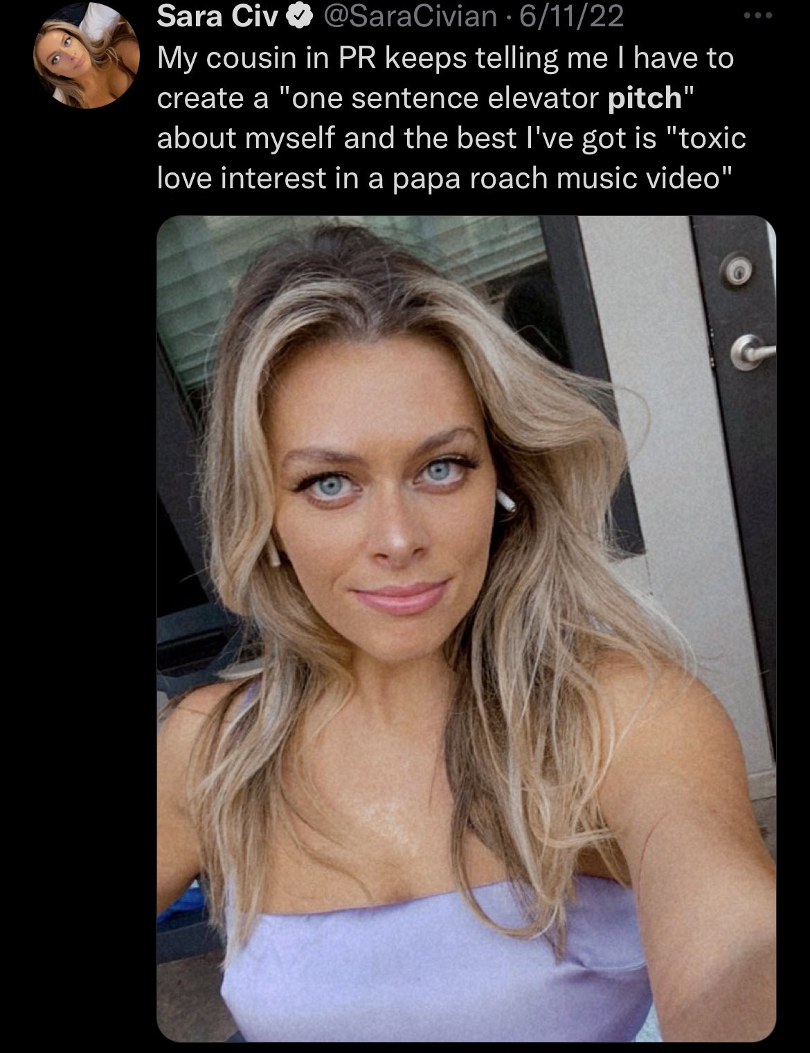 Sara Civ On Twitter I Found My Elevator Pitch Onxievnxp7