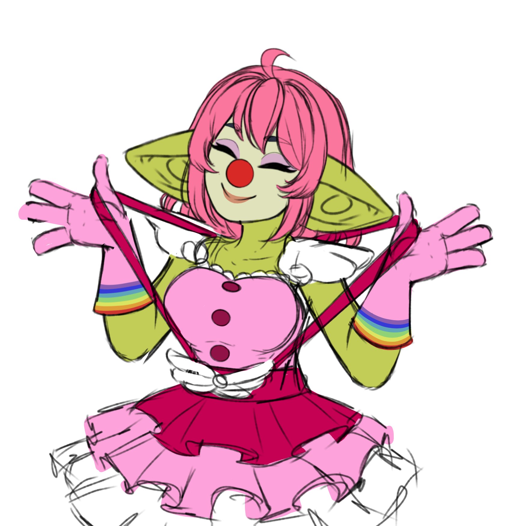 Tricky on Twitter: "Clussy is popular rn so I did a quick doodle of gobb dressed as geiru https ...