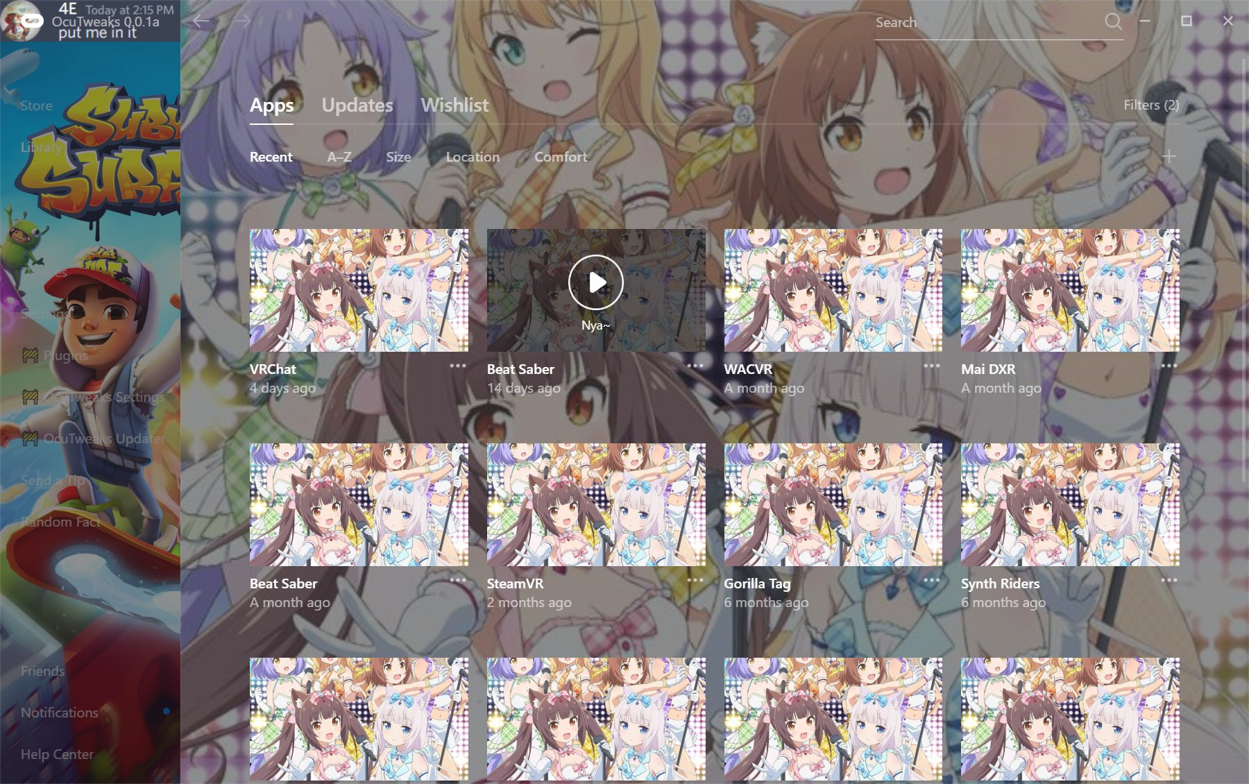 Burrito 🌯 on Twitter: "catgirls for your oculus app, brought to you by @ocutweaks (which im ...