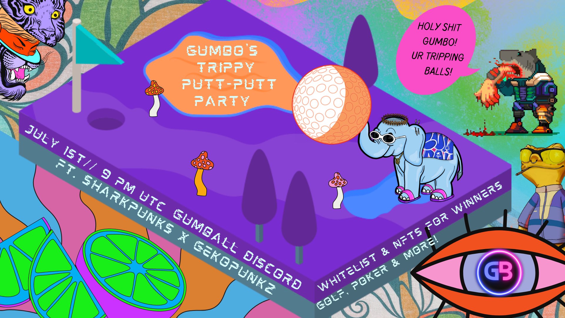 GumBall Protocol on Twitter: "GumBall GameDay! 7/1 @ 9 PM UTC Ft. @SharkpunksNFT & @GekoPunkz 🐘🦈 ...