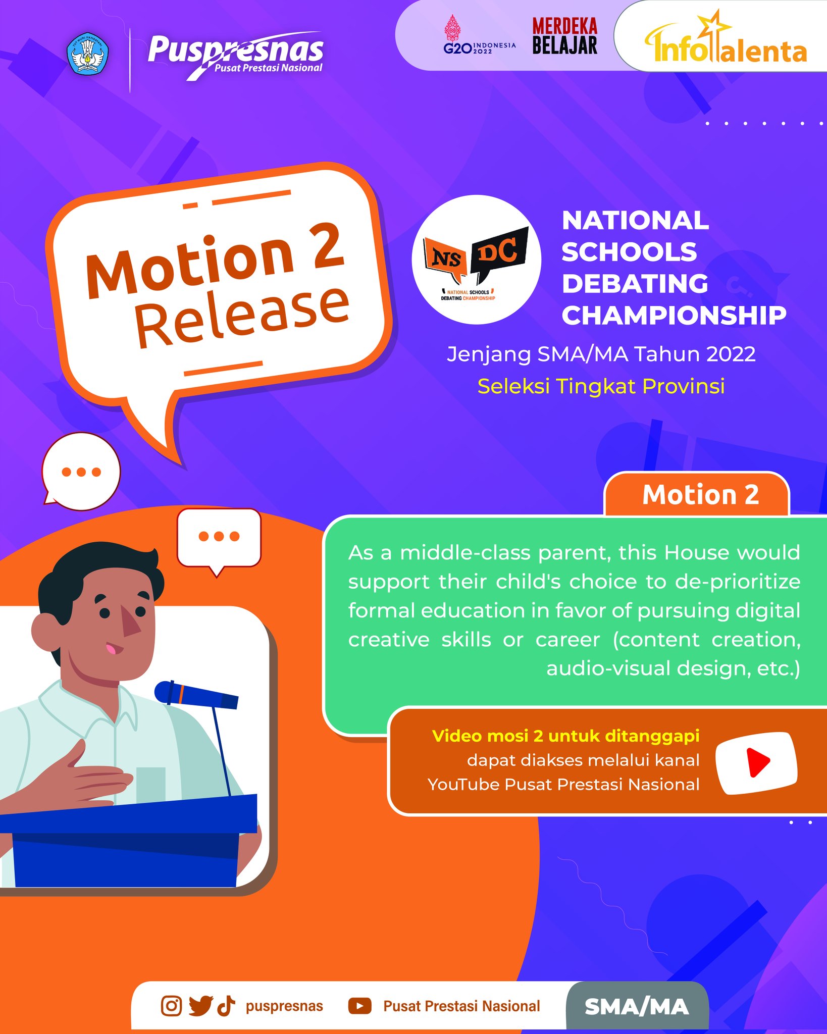 Pusat Prestasi Nasional on Twitter: "Halo #SobatPrestasi, berikut merupakan pengumuman Motion 2 ...