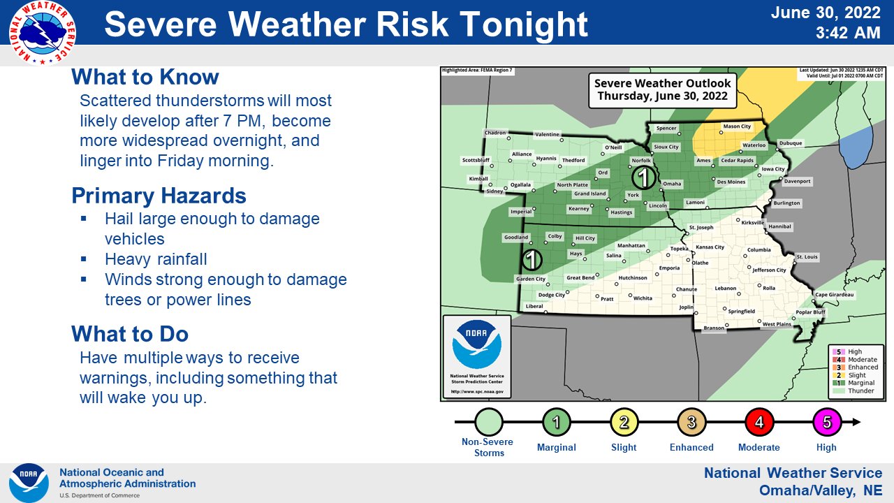 Nws Omaha On Twitter Thunderstorms Will Be Possible Across Much Of