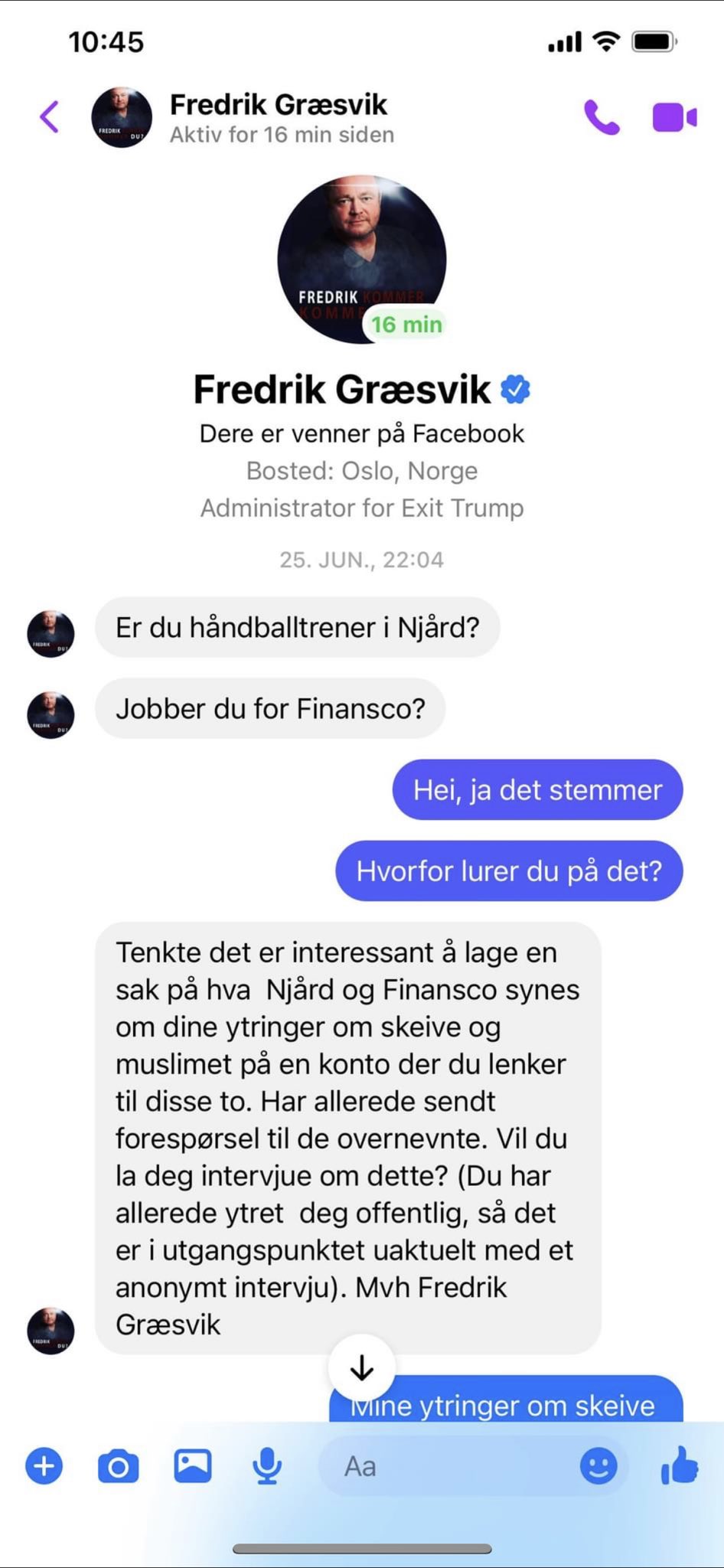 Daniel Vassbund on Twitter: "Har lest hele messenger-tråden mellom Græsvik og Eirik Furuseth ...