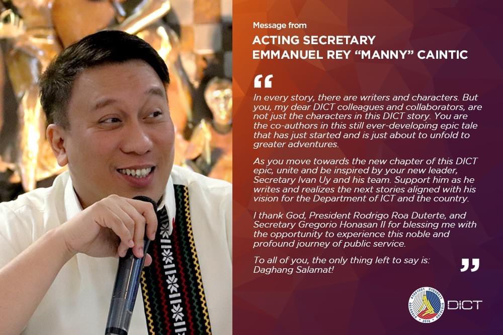 Department of ICT PH on Twitter: "READ: Message from Acting Secretary Emmanuel Rey “Manny” R ...