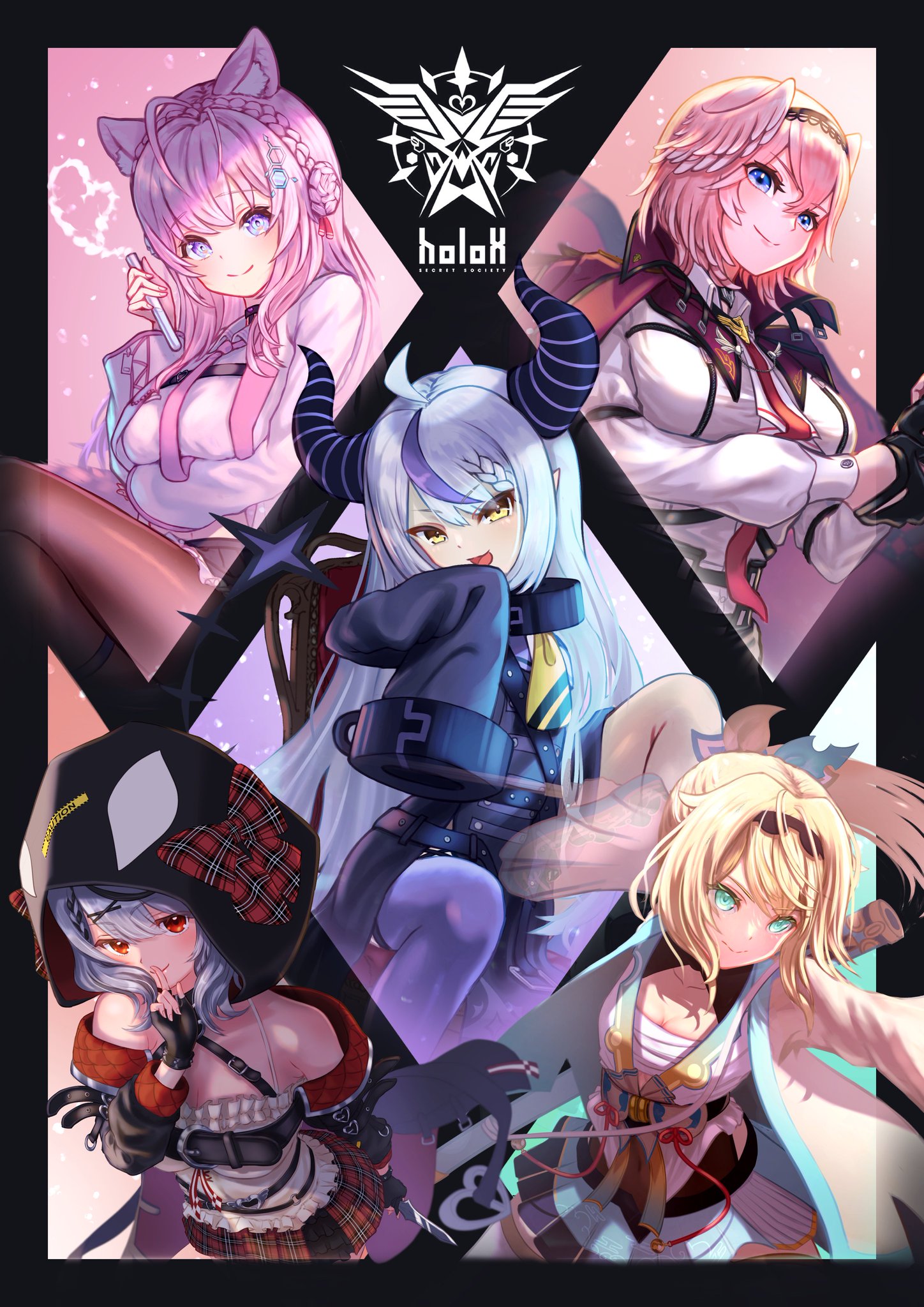 ろぼくろ / illustration on Twitter: "holoX全員＆アジト3D化、改めておめでとうございます😊 #laplus_artdesu #こよりすけっち #さかまた飼育 ...