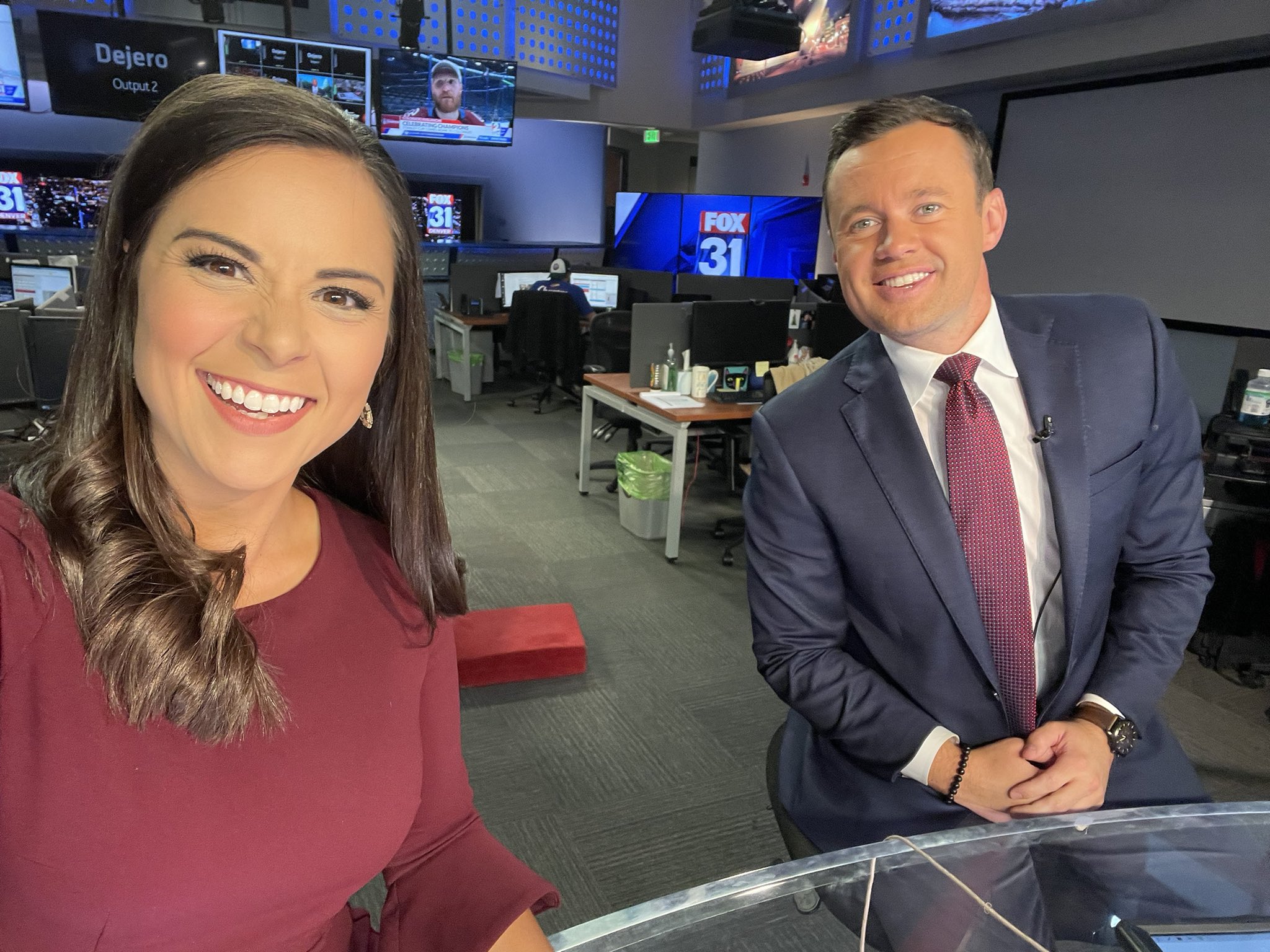 Ashley Michels on Twitter: "Happy @Avalanche Celebration y’all! ♥️💙🏒🥅 @DrewEngelbart & I are ...