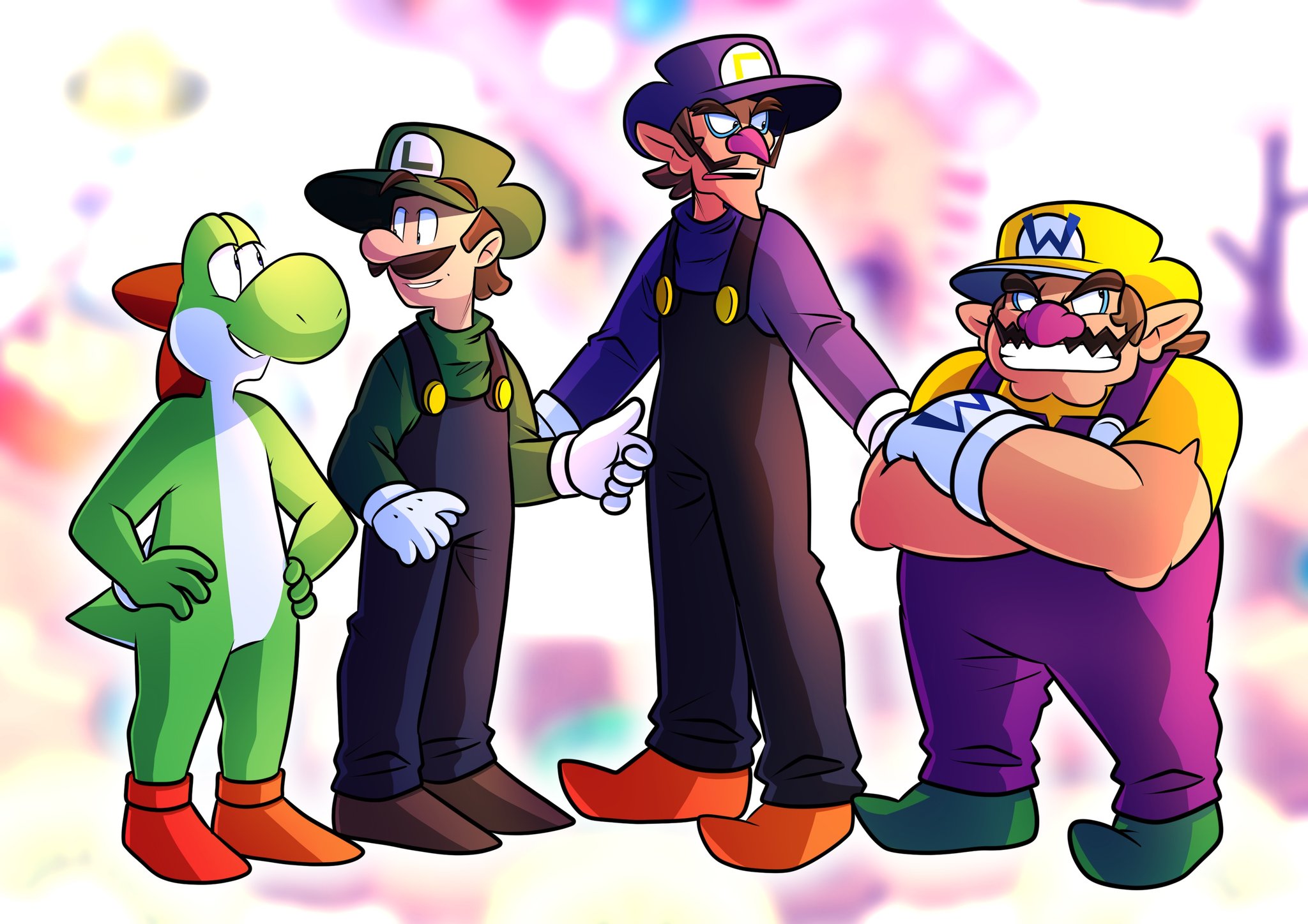 Wario And Waluigi Vs Mario And Luigi