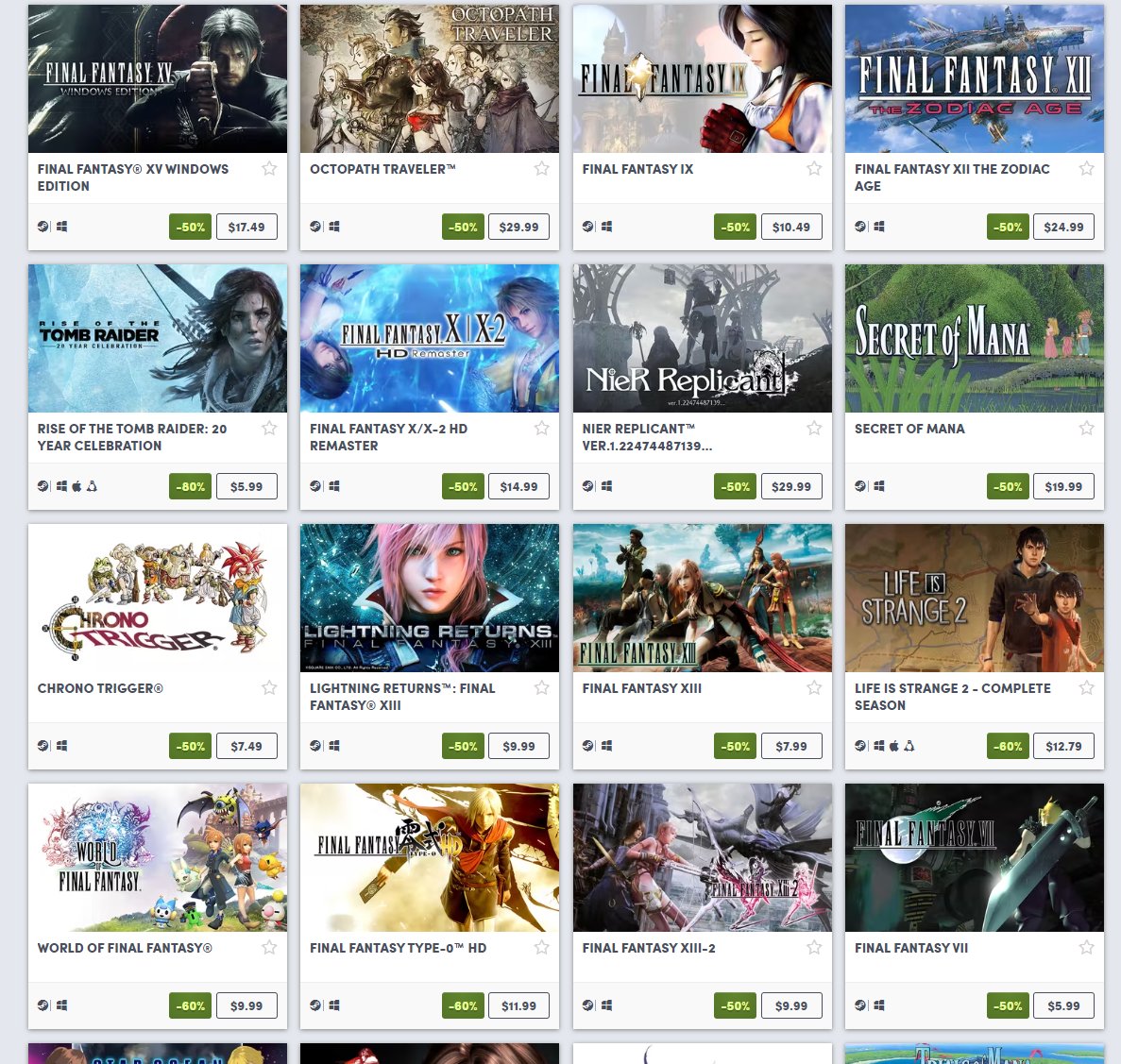 Wario64 on Twitter: "Square Enix sale on Humble https://t.co/zEcdNXg9fX #ad https://t.co ...