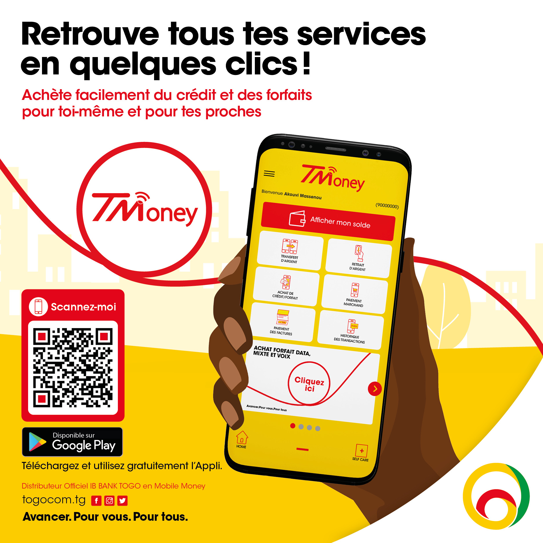 Togocom on Twitter: "Avec la nouvelle Appli TMoney,📱 achète facilement du crédit et des forfaits ...