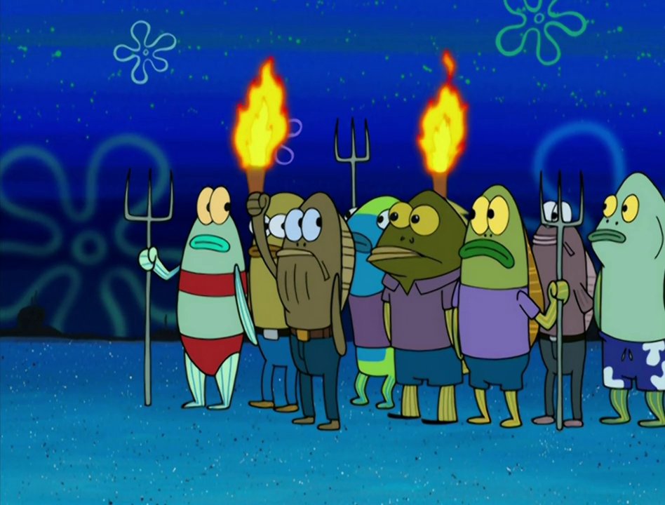 Spongebob Fish On Fire