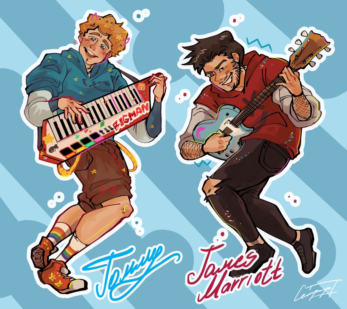 JamesMarriottYT hello james i drew you and tommy as lovejoy」Korneiの漫画