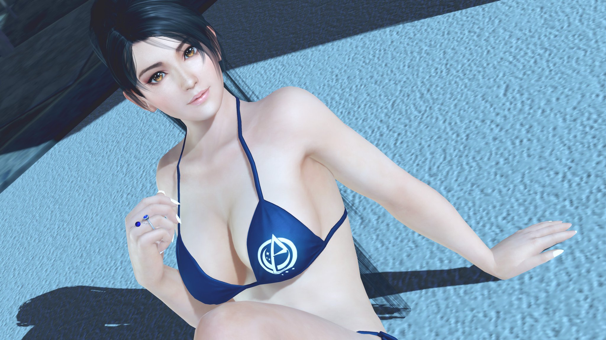 Chiro🔞 on Twitter: "RT @sakamo_doataima: それはそうと紺のビキニ、落ち着いた感じでイイですね！ #DOAXVV https://t.co ...