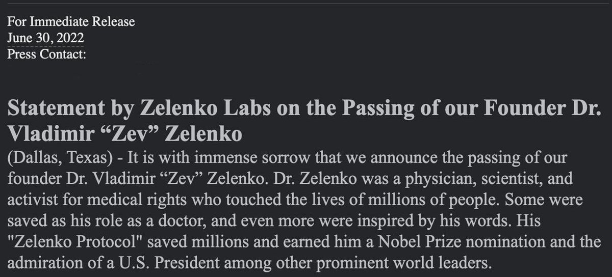 Our friend and brother Zev Zelenko has moved on. RIP, Zev. You inspire ...