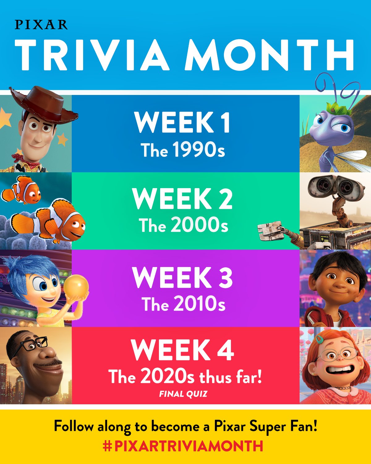 Pixar on Twitter: "Join us here for #PixarTriviaMonth as we travel ...