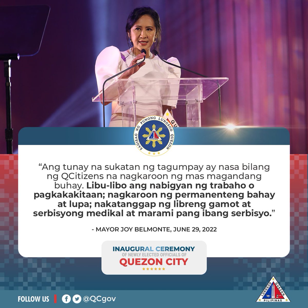 Quezon City Government On Twitter Ibinihagi Ni Mayor Joy Belmonte Sa