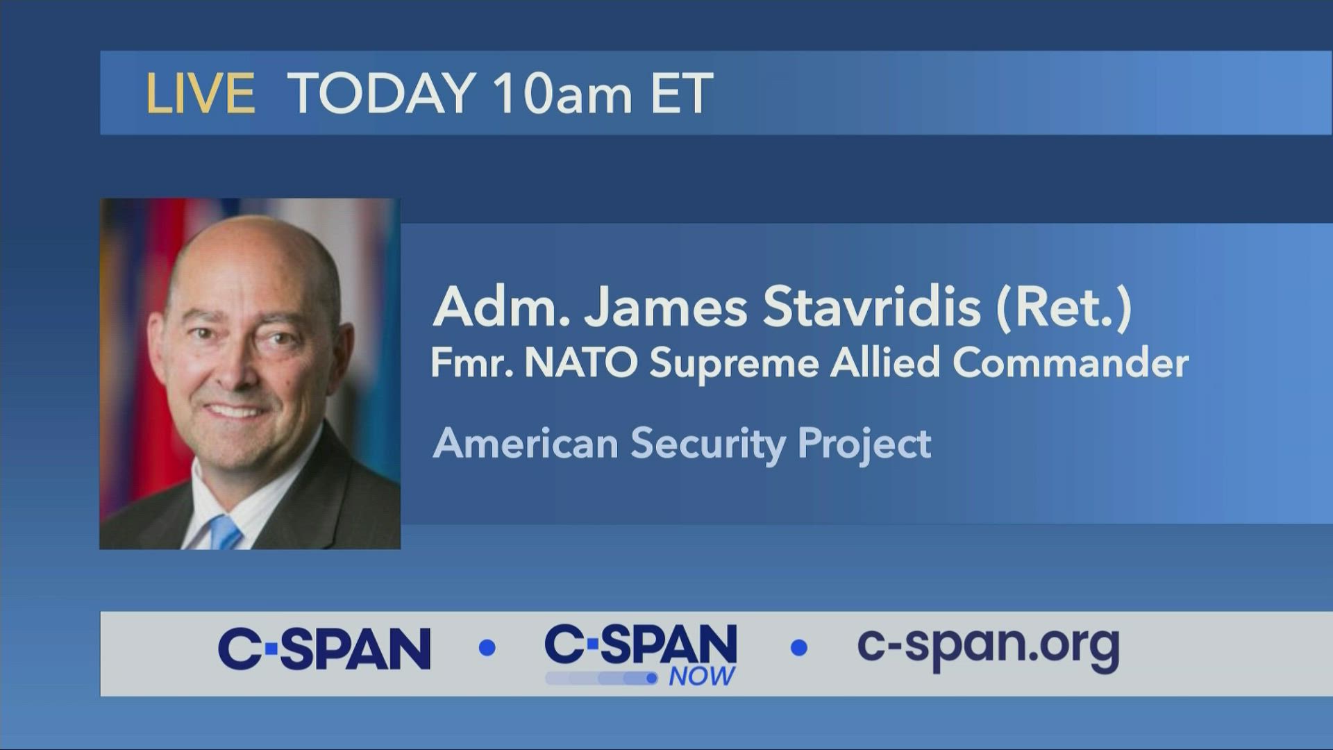 CSPAN on Twitter: "Discussion with Former NATO Allied Commander Adm ...