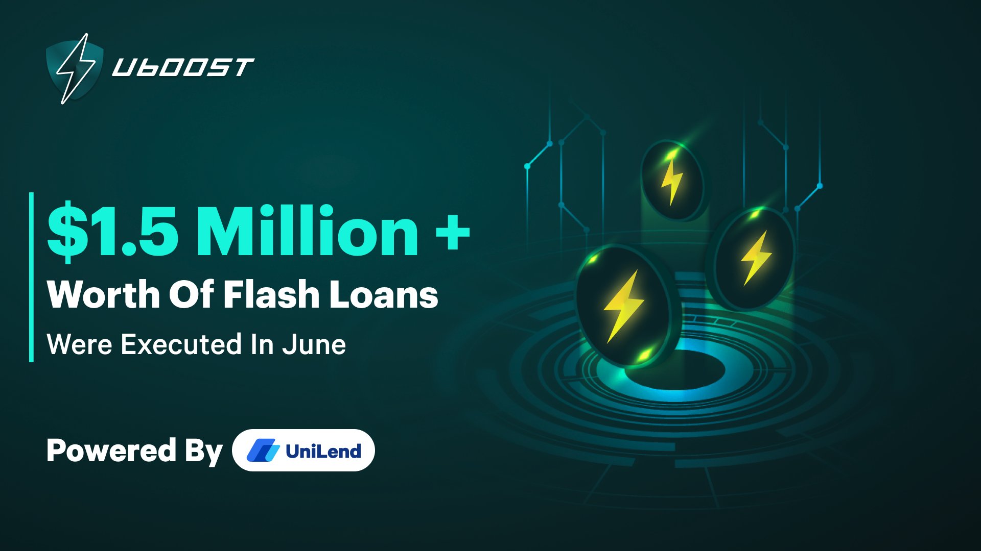 uBoost on Twitter: "More than $1.5 Million worth of Flash Loans were executed in June🎉 📊With ...