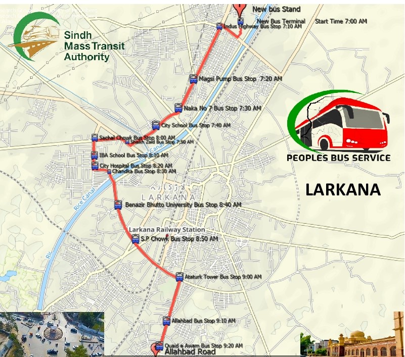 Larkana Map