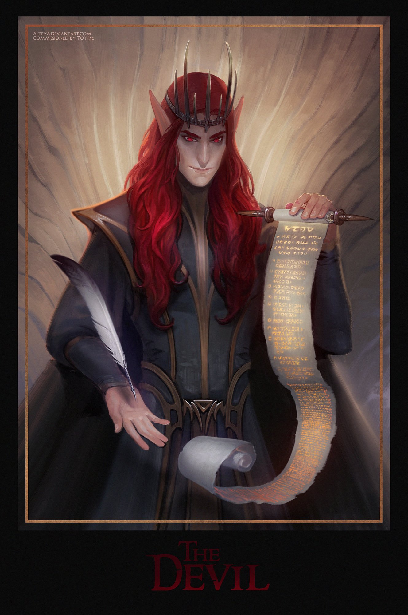 Alteya's Art Corner on Twitter: "Art made for Toth52 of his character Asmodeus as the “Devil ...