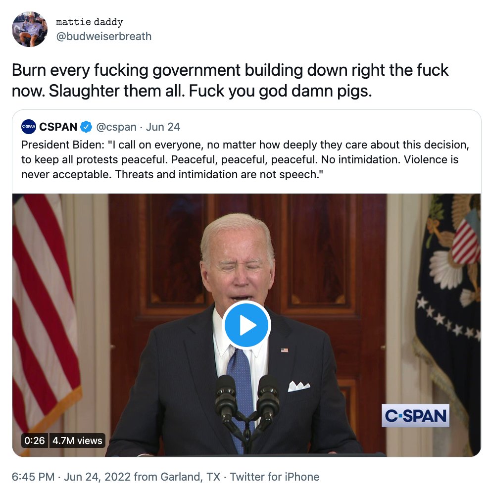 Adam Steinbaugh on Twitter: "This is protected by the First Amendment. It's not incitement since ...