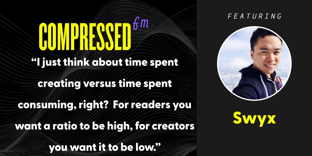 compressedfm on Twitter: "A little advice from @swyx on how to manage time spent creating ...