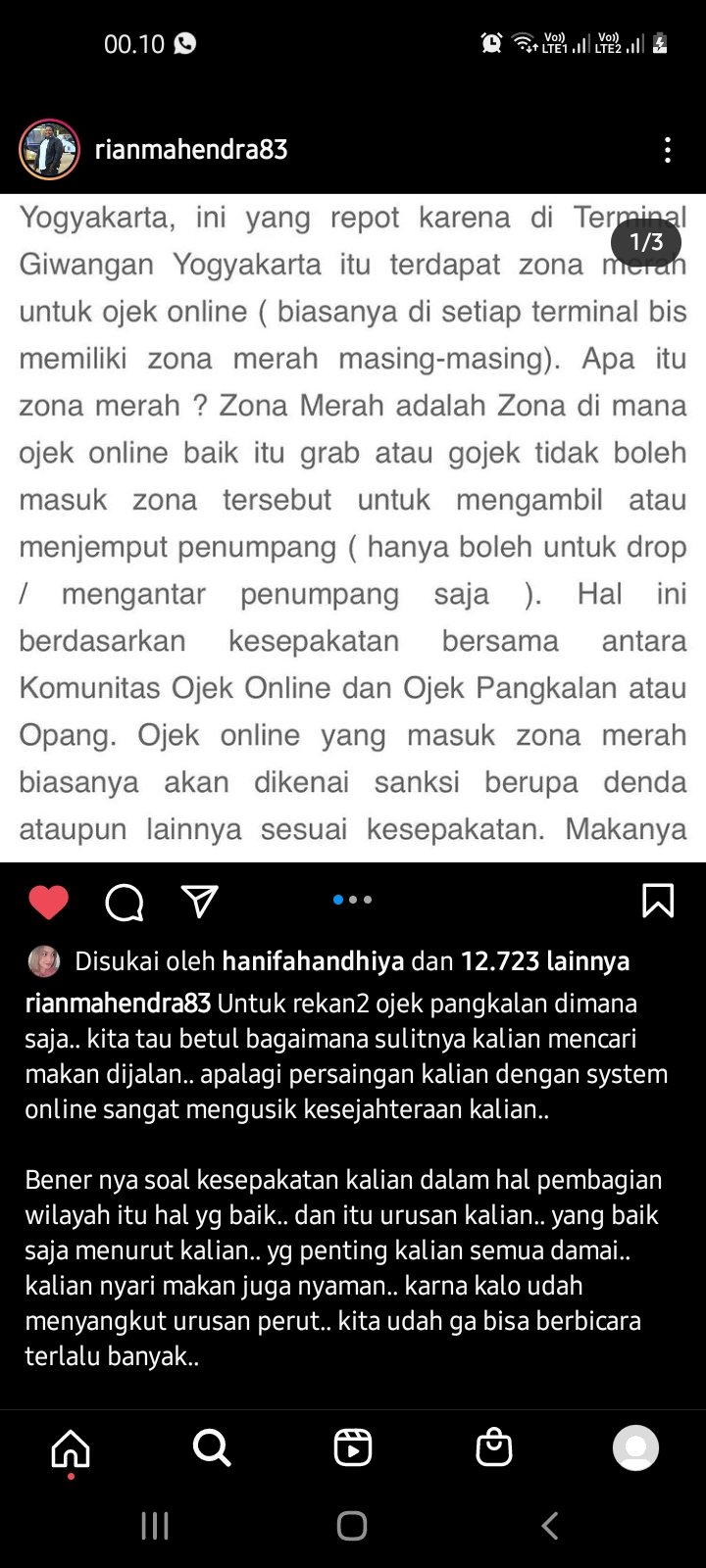 IG: Merapi_Uncover on Twitter: "Kang Ojek 👀 https://t.co/bRnX8o1VR3" / Twitter