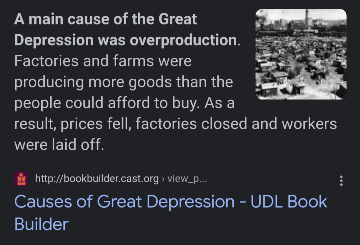 Great Depression Overproduction