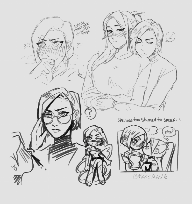 「valorant doodles i forgor💀 」Ashe🔪9/12 comms complete!!🍒の漫画