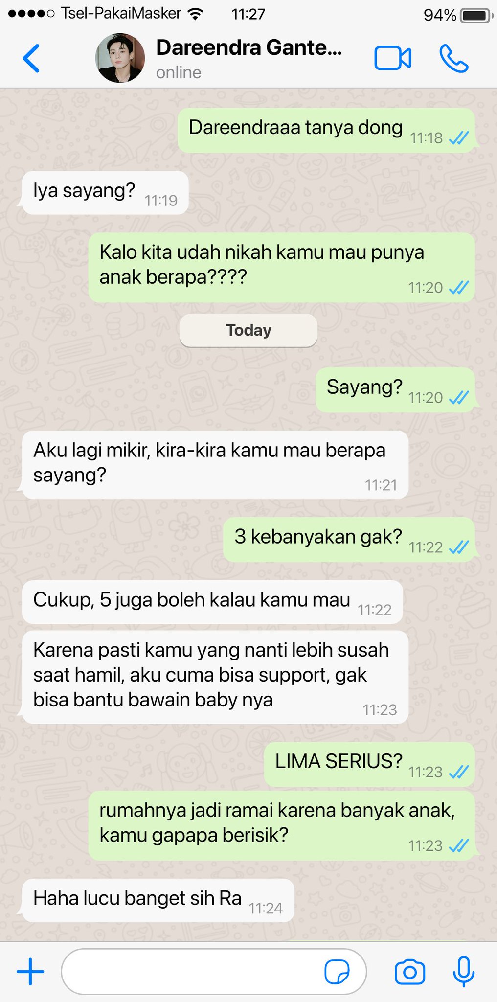 𝐍𝐚. on Twitter: "—Dareendra kalau ditanya mau anak berapa, (halu🙏🏻💔) Jeon jungkook one tweet au ...