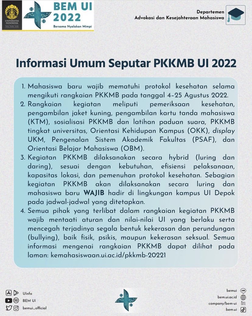 Adkesma BEM UI 2022 on Twitter: Adkesma BEM UI 2022 on Twitter: