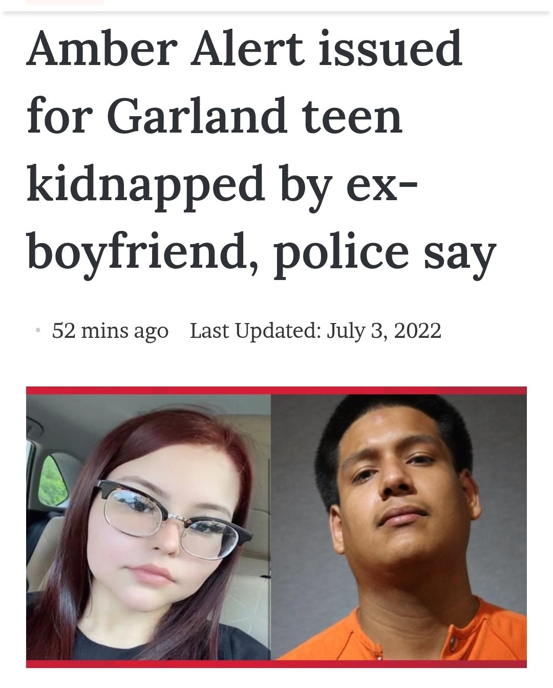 Texas Alerts On Twitter Active Amber Alert For Yadhira Medina From
