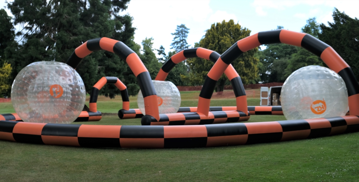 Thornton College on Twitter: "The funfair is busy before our official opening time, with zorbing ...