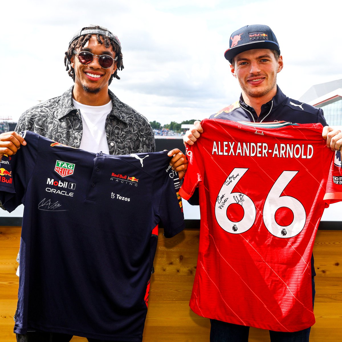 Trent Alexander-Arnold linked up with Max Verstappen at the British ...