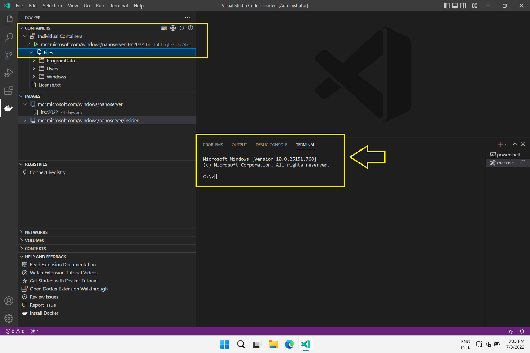 James Van Den Berg Mvp ☁ On Twitter Running A Microsoft Nano Server Insider Container On 