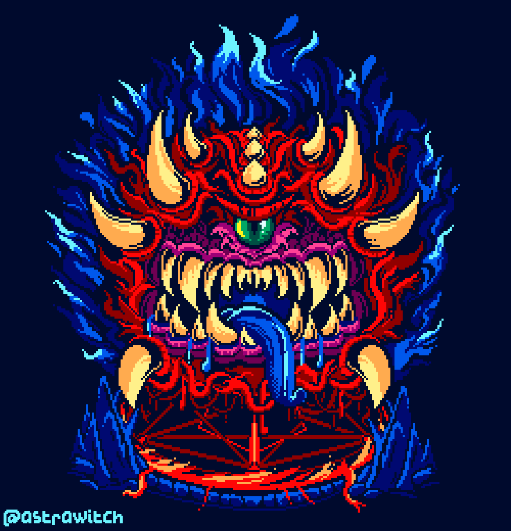 Bethesda ANZ & SE Asia on Twitter: "This Cacodemon pixel art from @Astrawitch looks MEAN as hell ...