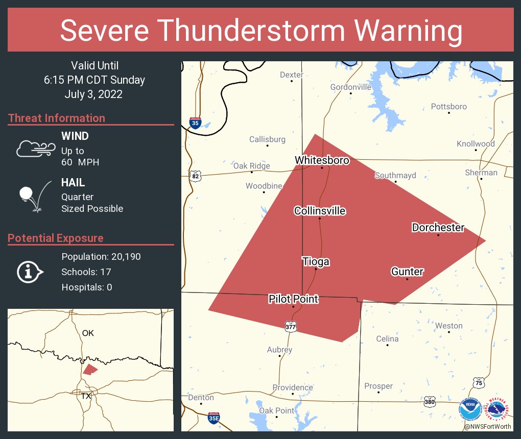 Nws Fort Worth On Twitter Severe Thunderstorm Warning Including Pilot