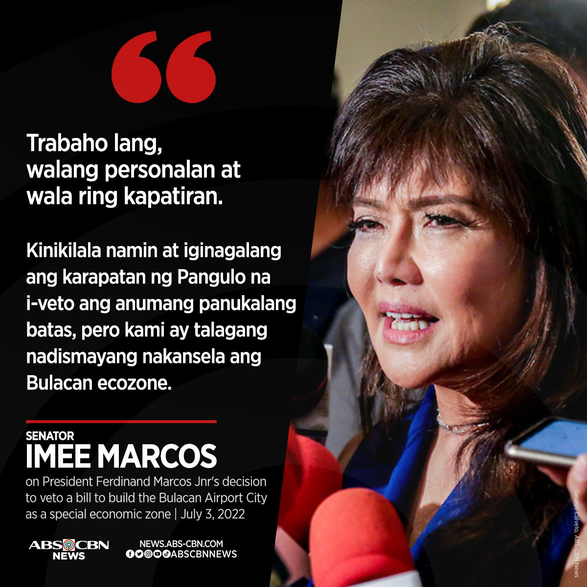 ABS-CBN News Channel on Twitter: "“Walang kapatiran” This is what Senator Imee Marcos has to say ...