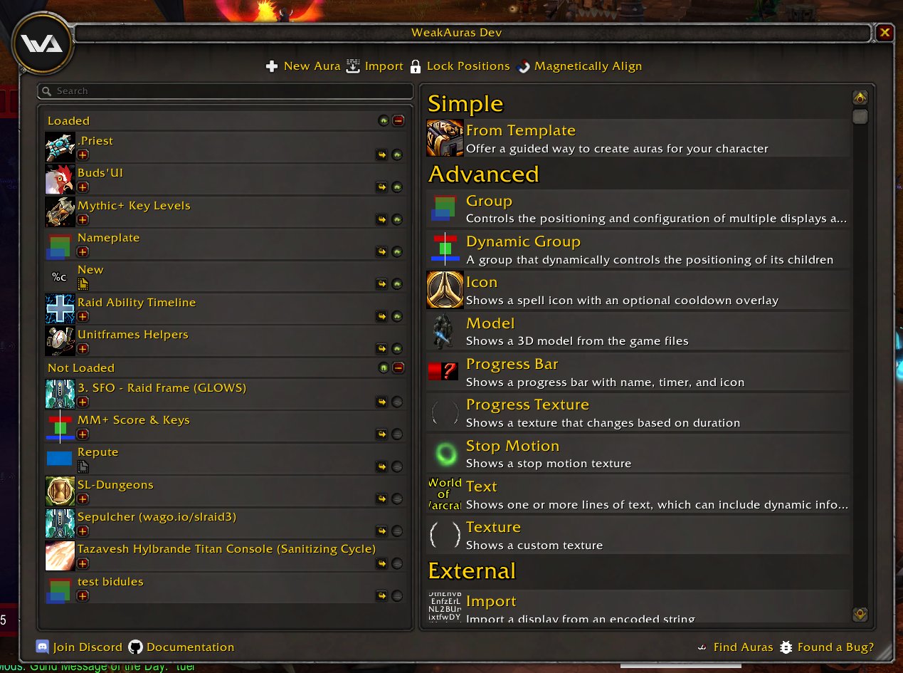 WeakAuras on Twitter: "We're experimenting with a new look for the main (and possibly all ...