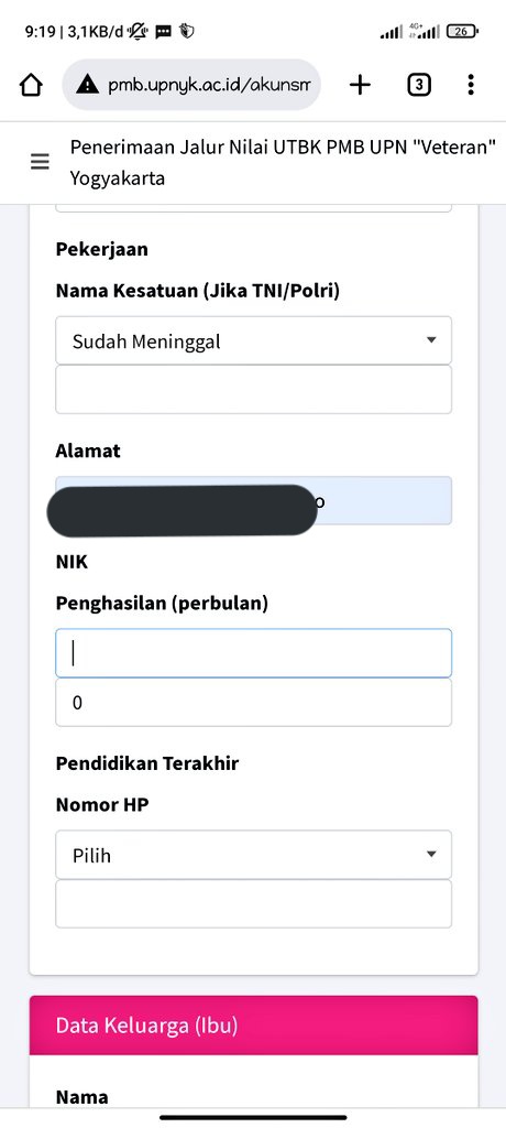BURUANN CEK PINNED!!— SBMPTNFESS on Twitter: "PTN! Gaiss ini gimana Disuruh ngisi NIK Ayah ...