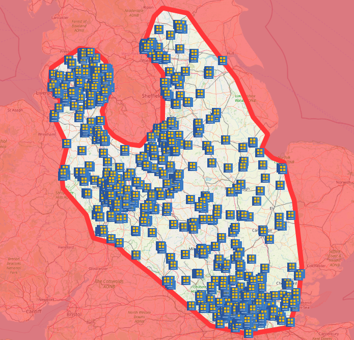 The current Met Office area identified in the 'Red warning - Extreme ...