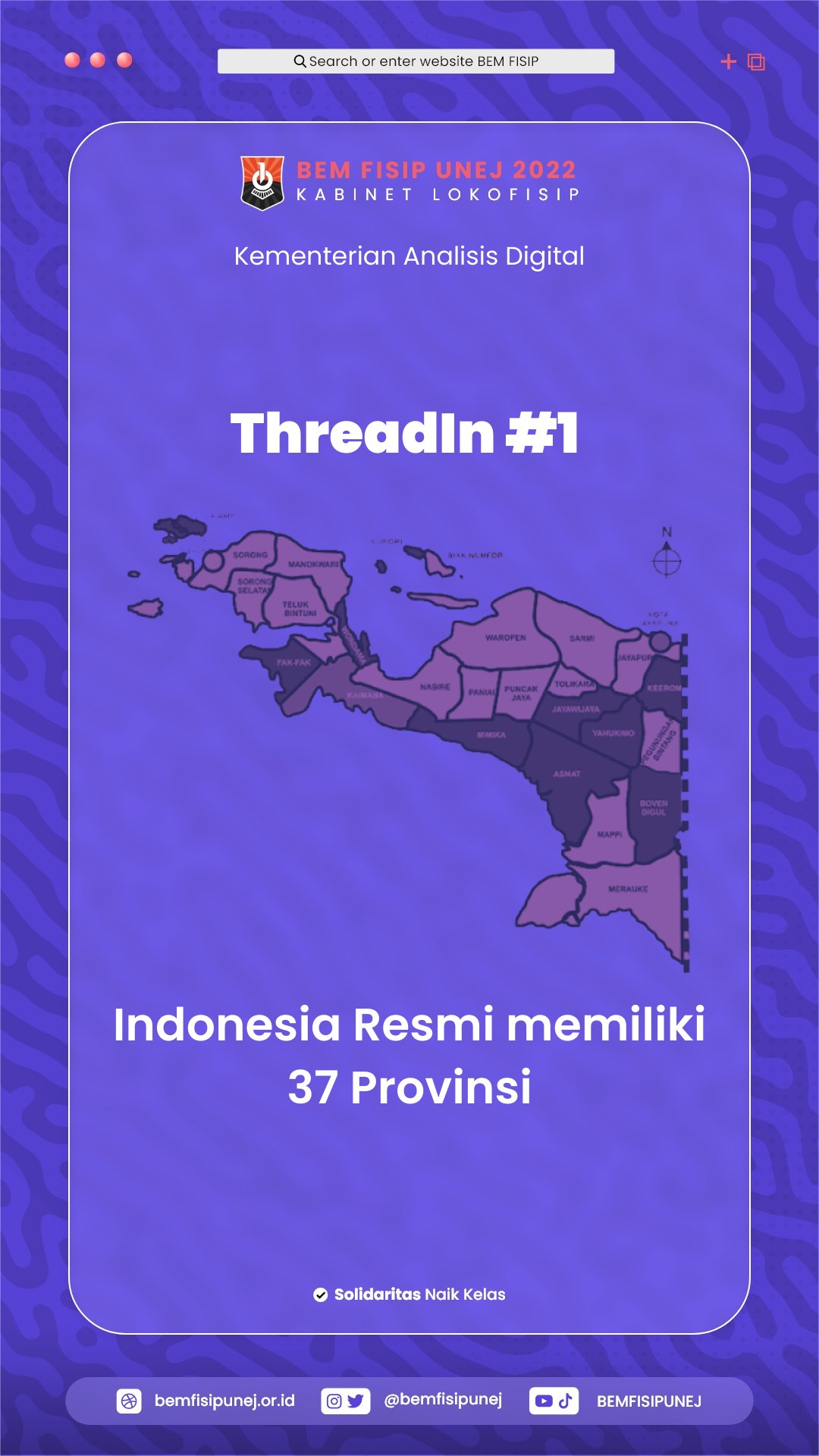 BEM FISIP UNEJ on Twitter: "[ThreadIn #1: Indonesia resmi memiliki 37 Provinsi] Halo FISIP, UNEJ ...