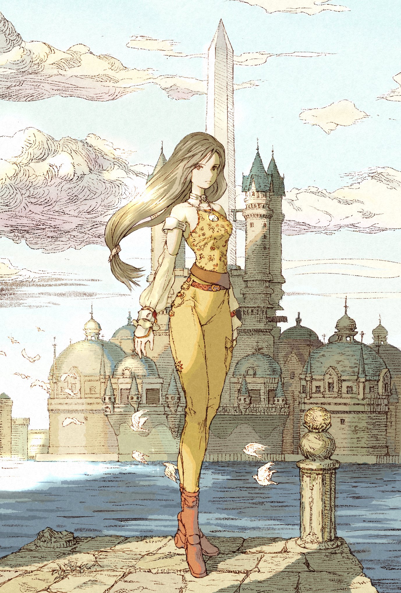 神戸新一 on Twitter: "「ファイナルファンタジーIX」より アレクサンドリア城と王女ガーネットです ＃FF9 ＃イラスト https://t.co/fgJCkho5Vp ...