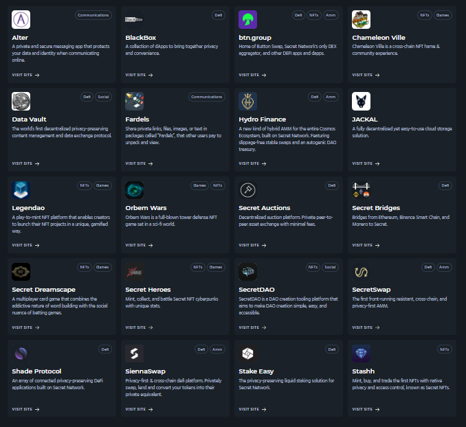 Secret Network: A burgeoning ecosystem of dApps that provide ...