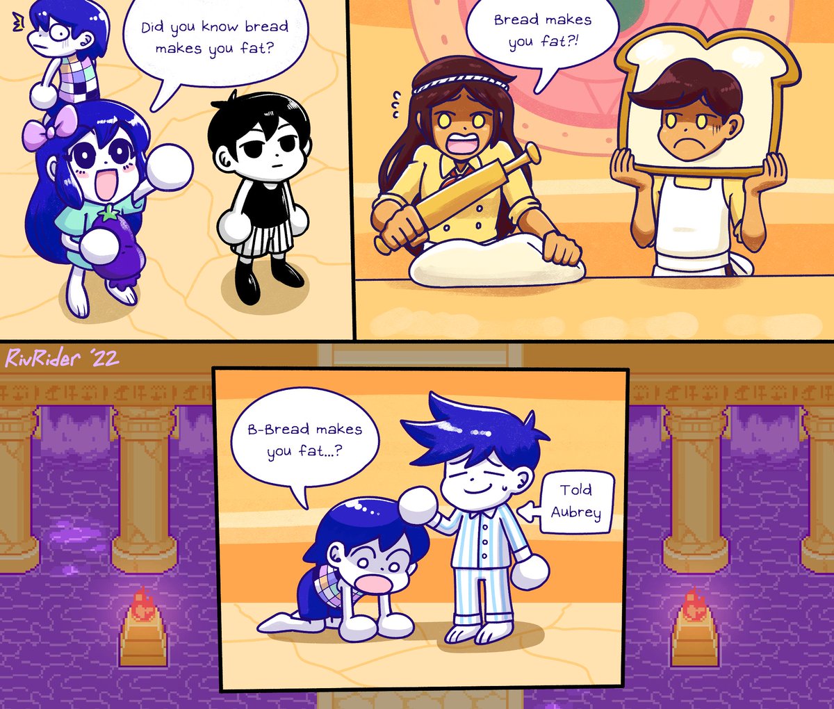 「Fun bread facts! #OMORI #OMORIFANART 」|RivRiderの漫画