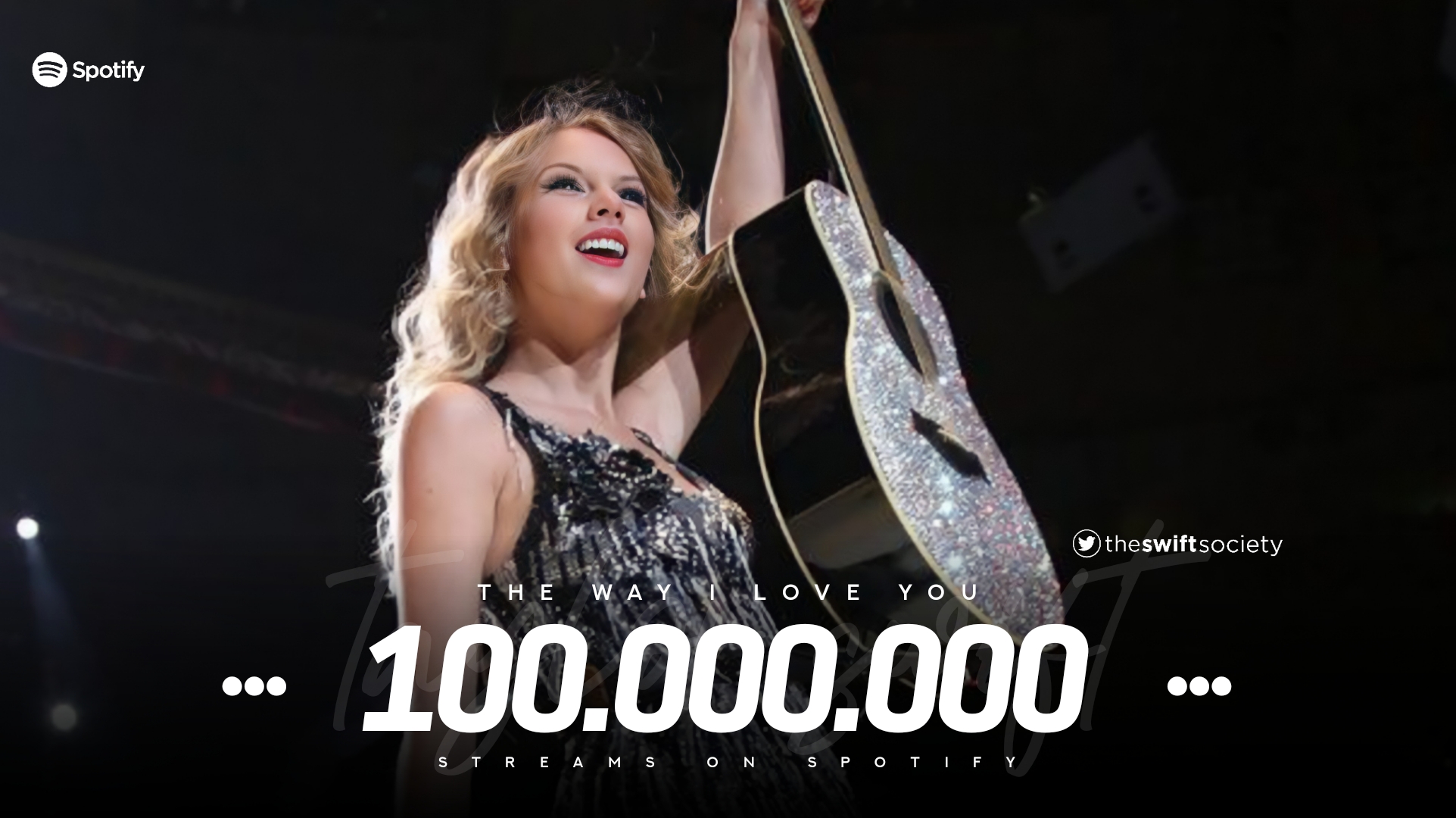 The Swift Society on Twitter: "🏆| 'The Way I Loved You TV' has now surpassed 100 MILLION Spotify ...