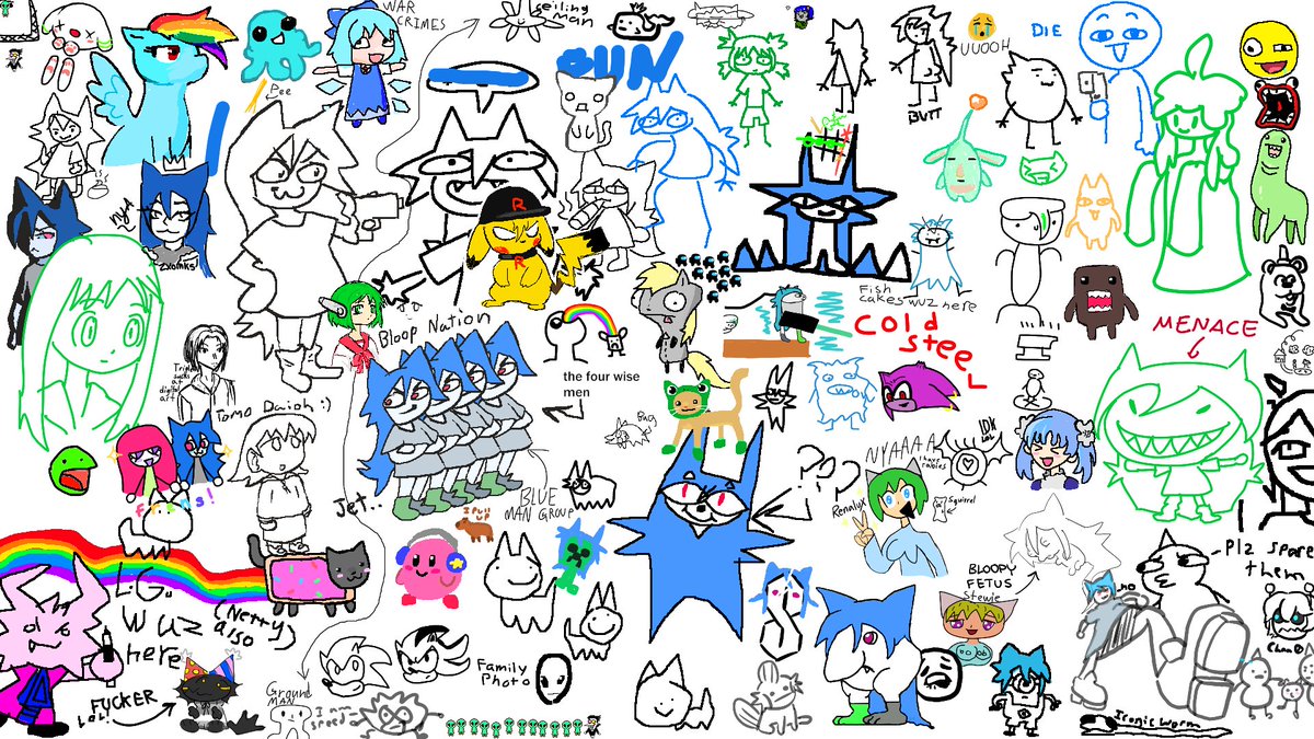 「bloopy server drawpile :) !!!!! it waz fun 」bloopy ꒰꒰꒰ᓚᘏᗢの漫画