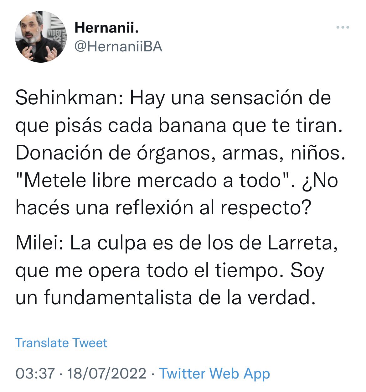 Carlos Maslatón On Twitter Culpa De Larreta Te Enloqueciste Milei