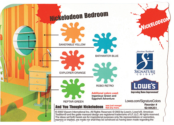 Nickelodeon Paint Colors Nickelodeon Color Palette ColorsWall