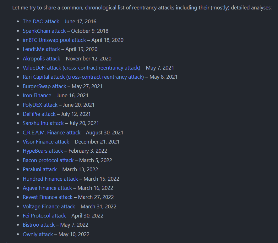sudo rm -rf --no-preserve-root / on Twitter: "As part of my effort to prevent reentrancy attacks ...