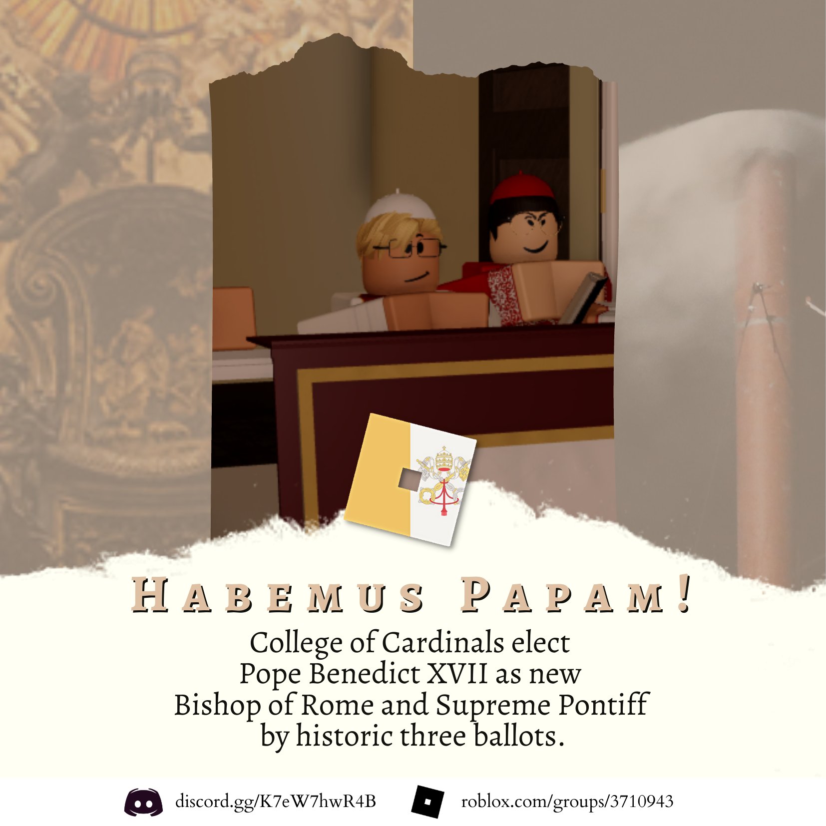 The Vatican City State of ROBLOX on Twitter: "HABEMUS PAPAM! Yesterday ...